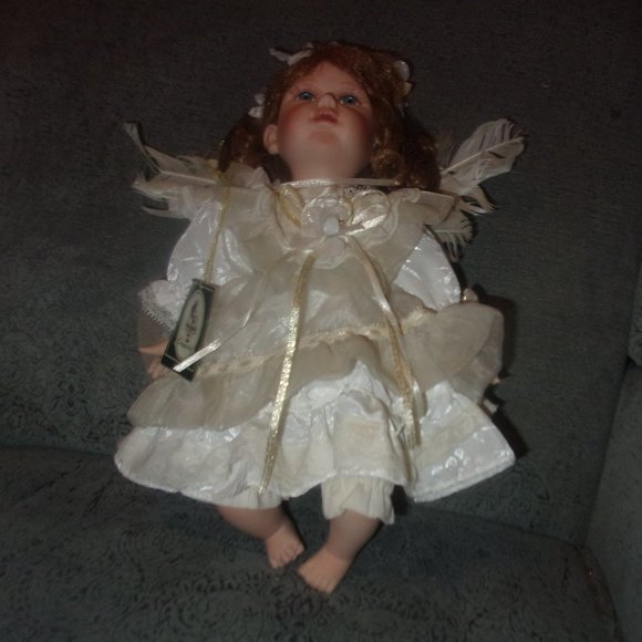 Toys | Sweet Vintage Angel Porcelain Doll | Poshmark